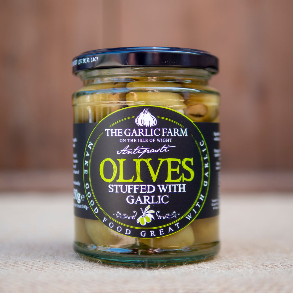 The Garlic Farm - Olives Stuffed with Garlic – Fluffetts Home